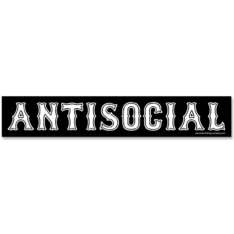 Antisocial lang, Sticker | Aufkleber / Sticker | Accessoires | bad ...